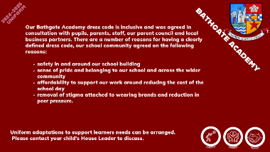 Bathgate Academy Dress Code School Uniform Bathgate Academy Bathgate Academy Dress Code School Uniform Bathgate Academy